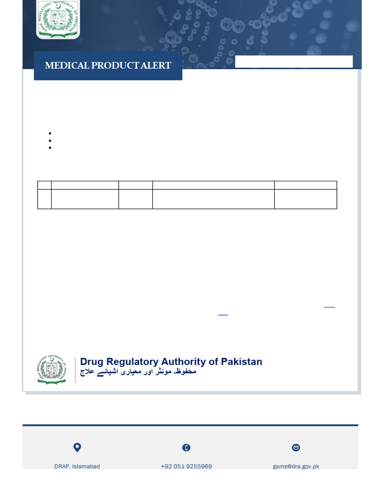 Substandard Flagyl Injection Alert | PDF | Pharmacovigilance | Clinical ...