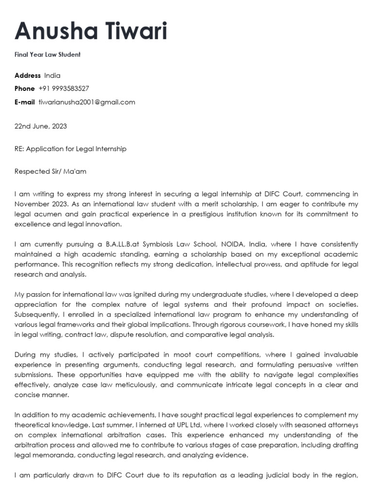 Anusha Tiwari Letter 1-2 | PDF