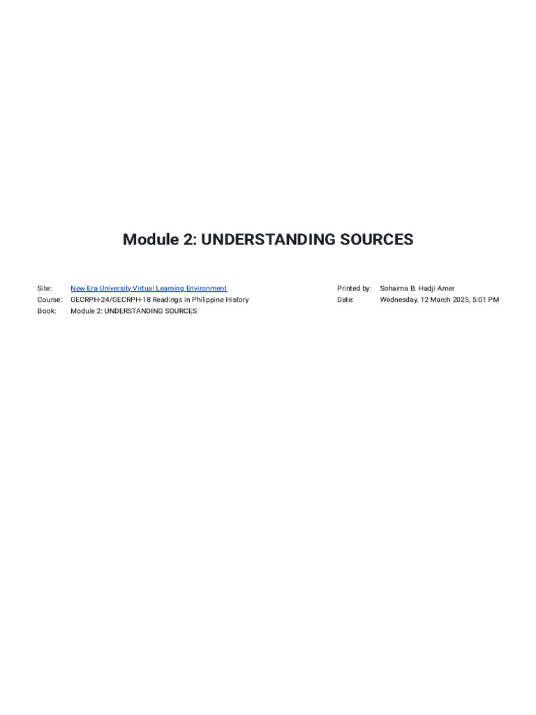 Understanding Historical Sources Explained | PDF | Liberal Arts ...