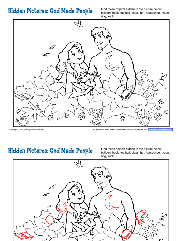 God Made People Hidden Pictures | PDF