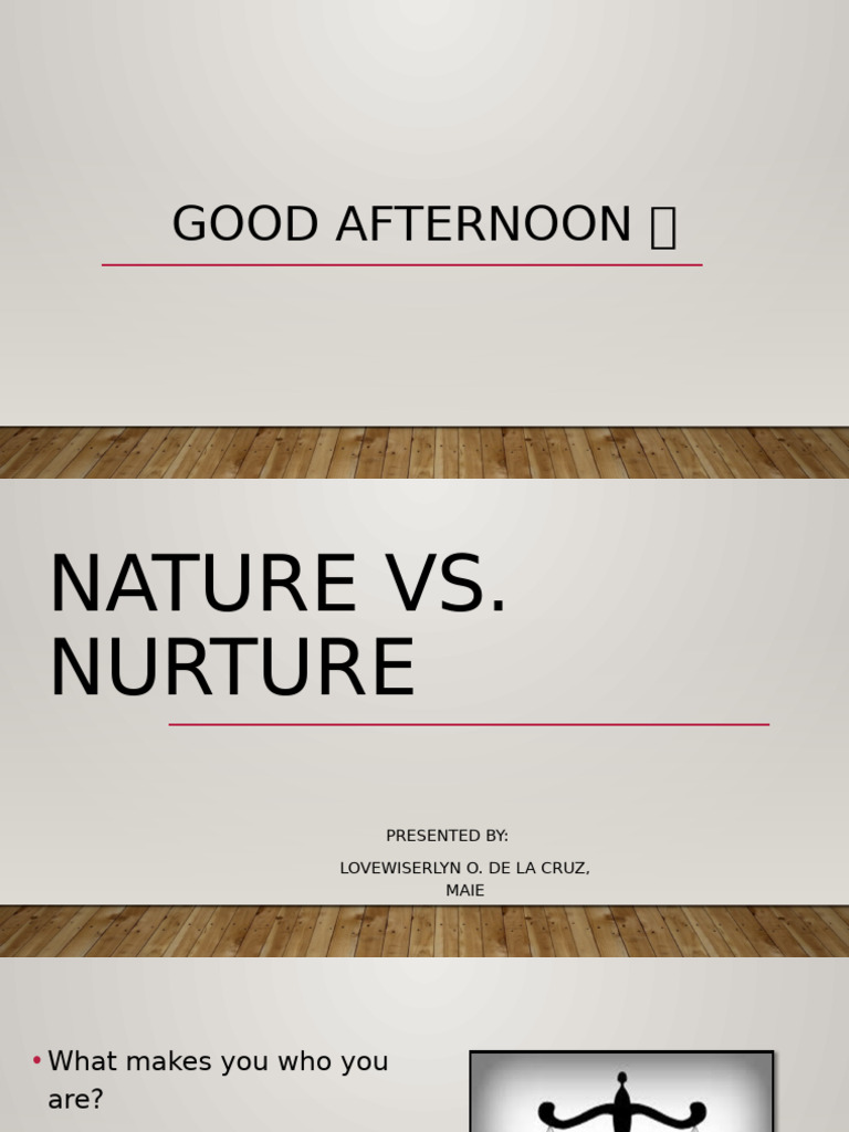 Nature vs. Nurture: Key Concepts Explained | PDF | Nature Versus ...