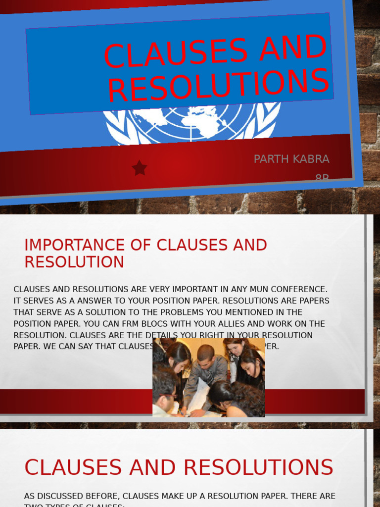 CLAUSES AND RESOLUTIONS | PDF