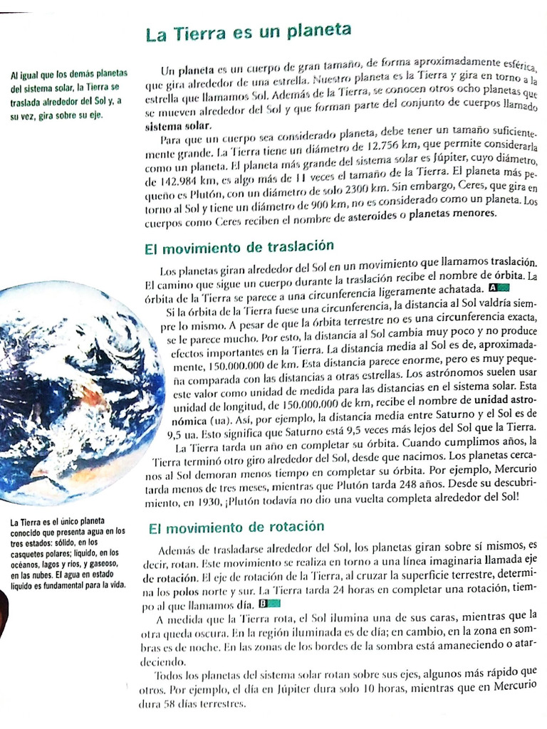 El Planeta Tierra en El Espacio Exterior Bloque II | PDF