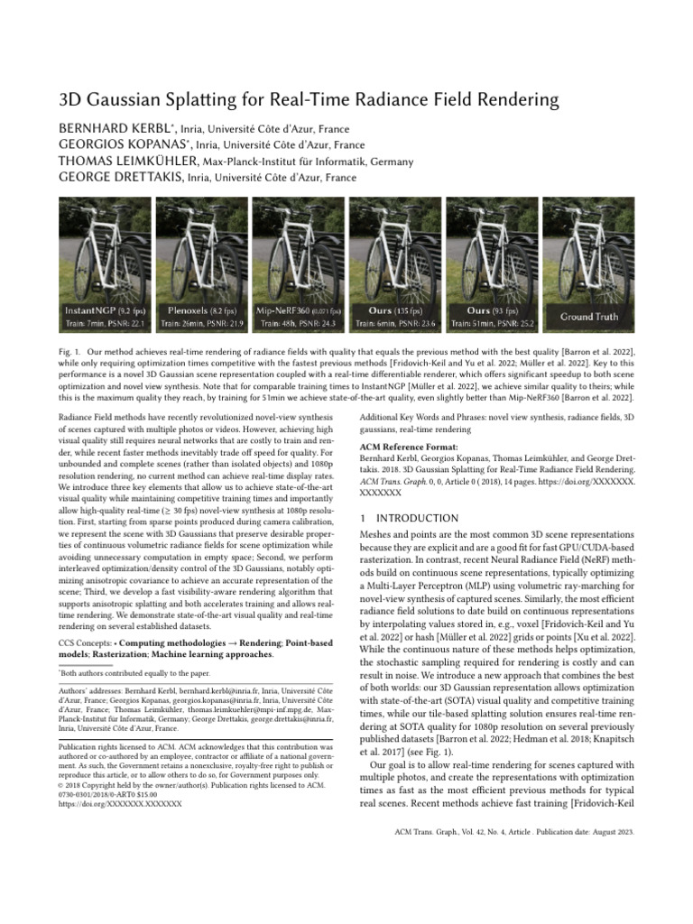 3D Gaussian Splatting For Real-Time Radiance Field Rendering - 3d - Gaussian - Splatting - High ...