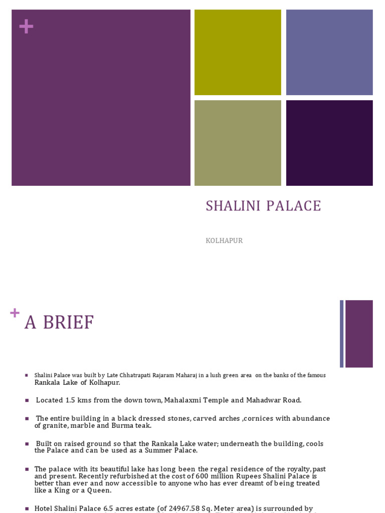 Shalini Palace Kolhapur | PDF
