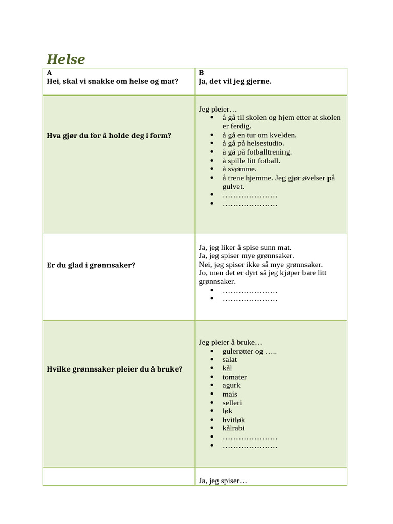 Samtale Om Helse | PDF
