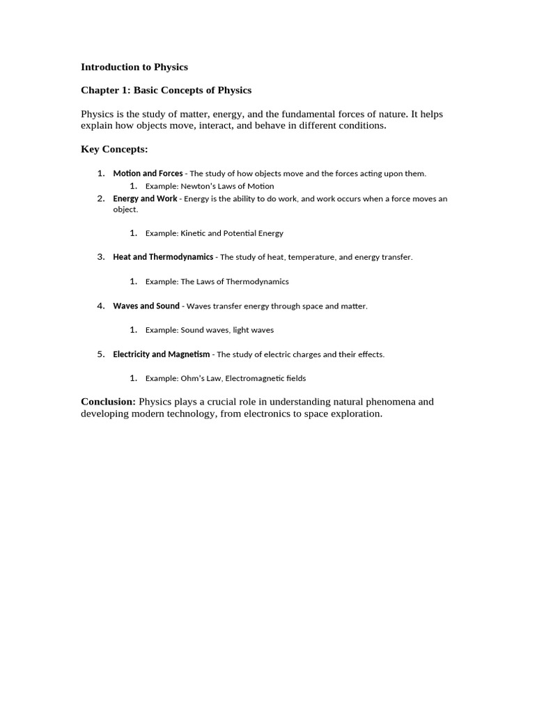 Introduction to Physics | PDF