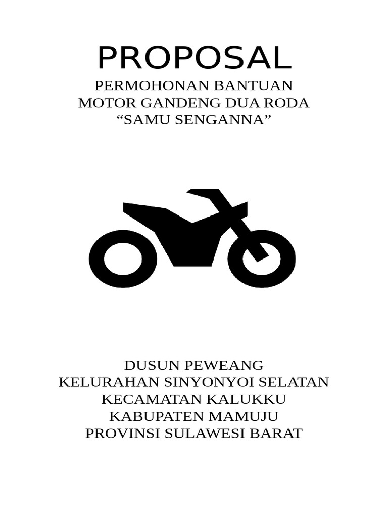 Proposal Bantuan Motor Gandeng 15 PK | PDF