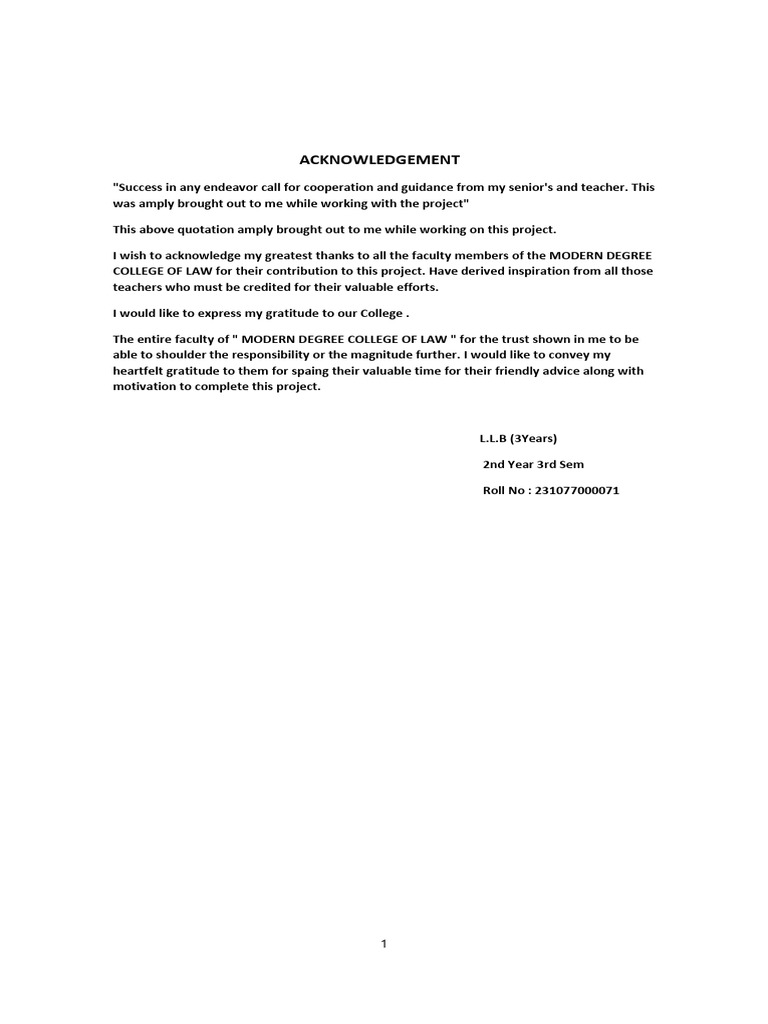 Aknowledgement .. | PDF