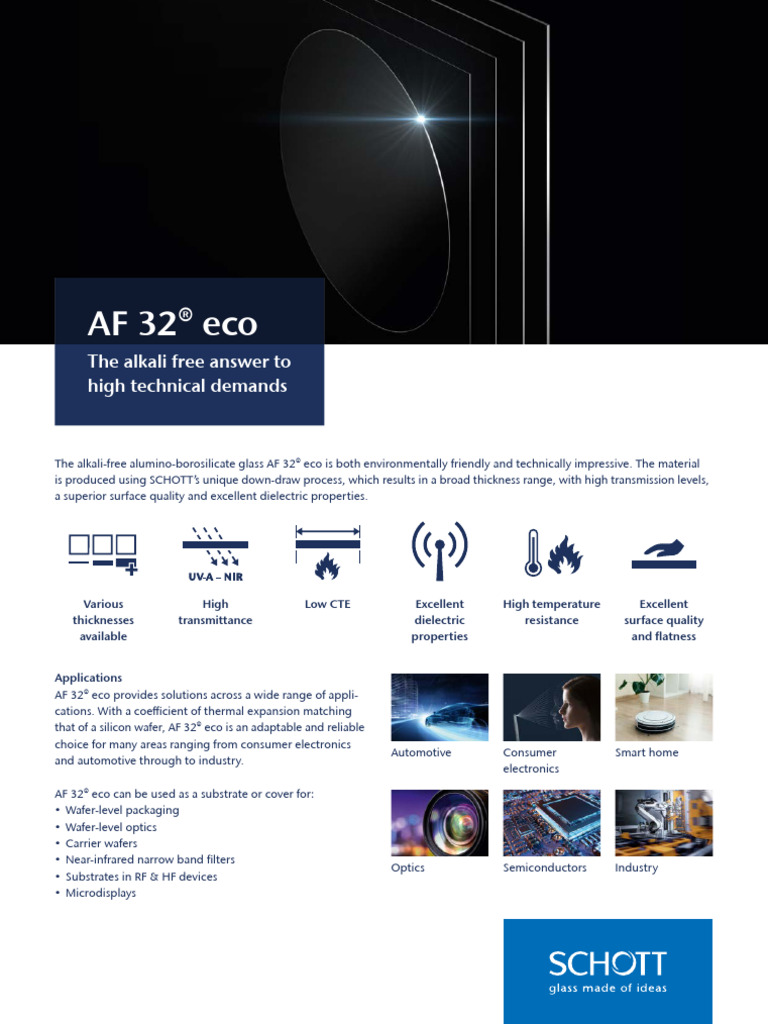 schott-AF 32 Eco-Datasheet-En | PDF | Wafer (Electronics) | Thermal ...