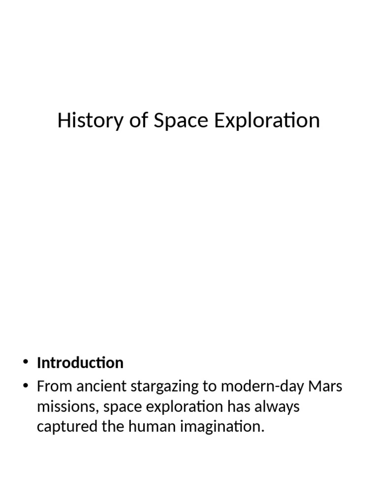 Evolution of Space Exploration History | PDF
