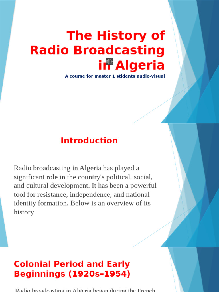 History of Radio Broadcasting in Algeria | PDF | Algeria | Mass Media