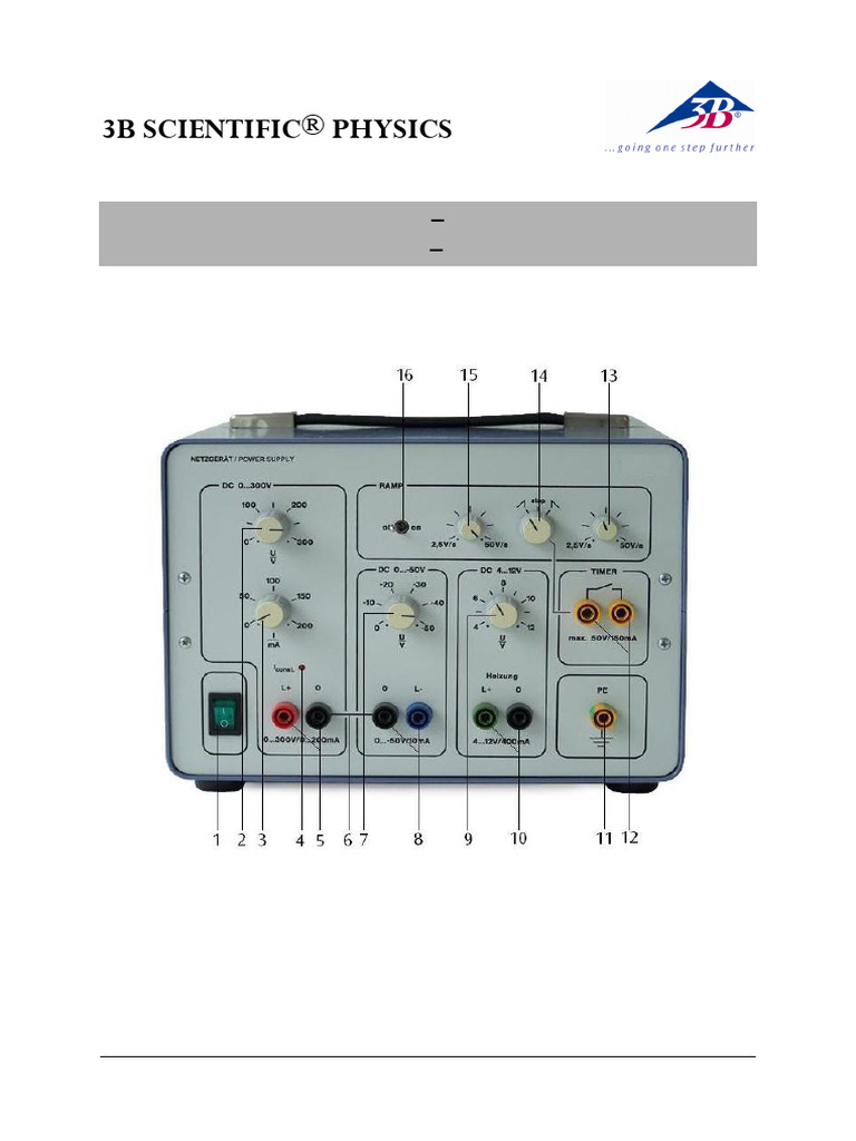 3B Scientific - Power - Supply - 1001012 - U8521371-230 | PDF | Power ...