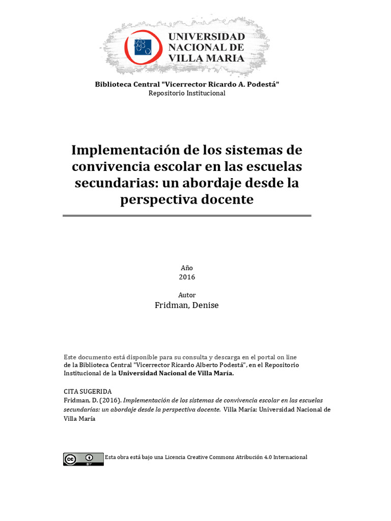 FRIDMAN | PDF | Escuelas | Enseñando