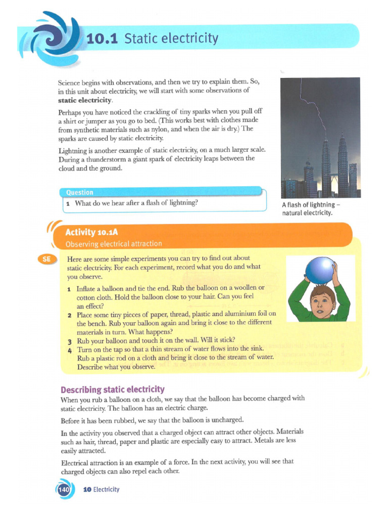 Unit 10 Electricity | PDF