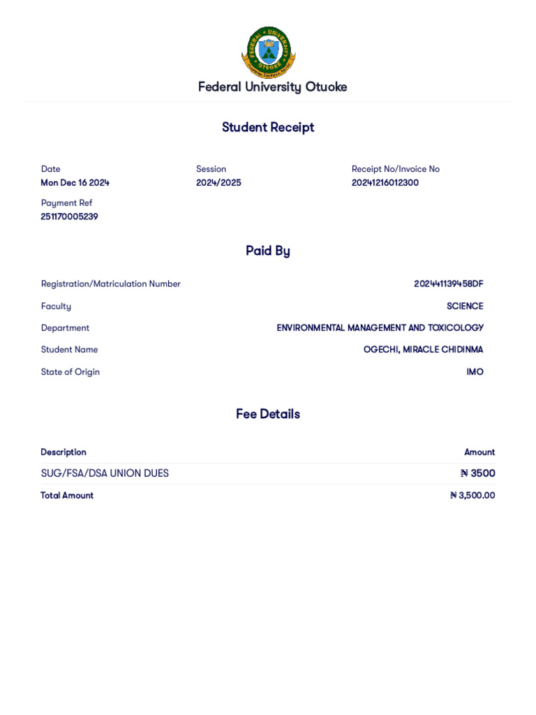 Ogechi Name Origin in Student Records | PDF