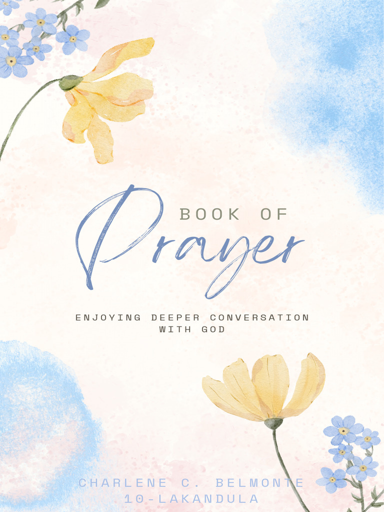 Floral Watercolor Prayer Journal Book Cover | PDF | Love | Compassion
