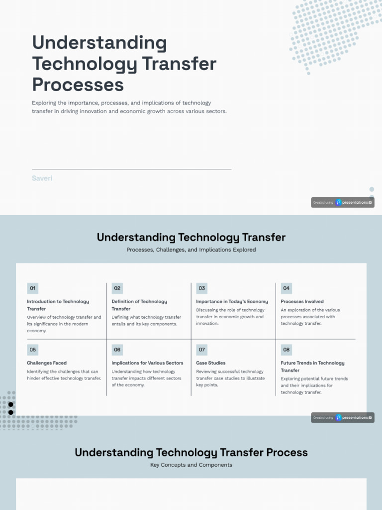 Understanding Technology Transfer Processes and Implications | PDF