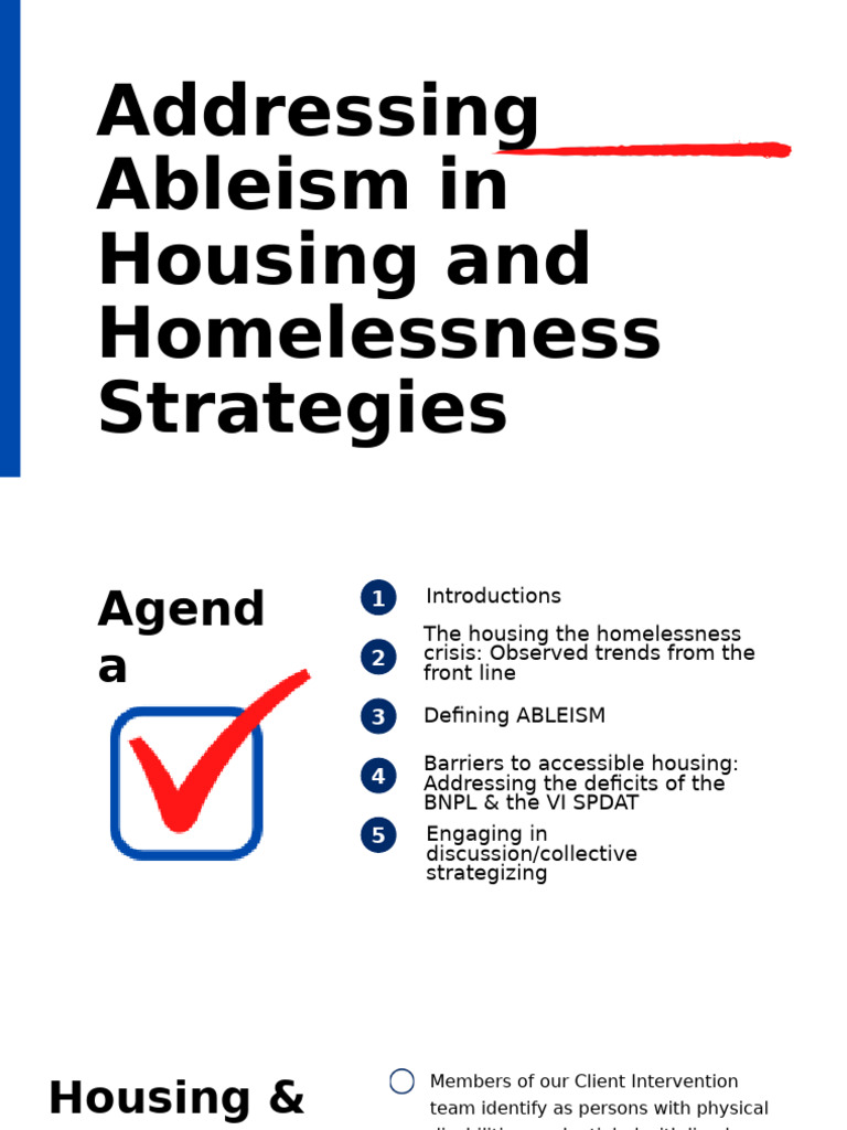 Combating Ableism in Housing Access | PDF | Disability | Homelessness