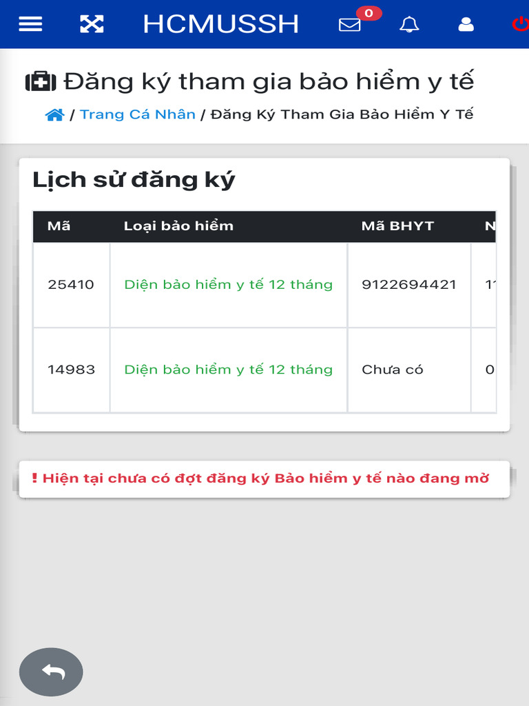 Đăng ký tham gia bảo hiểm y tế USSH-VNUHCM | PDF