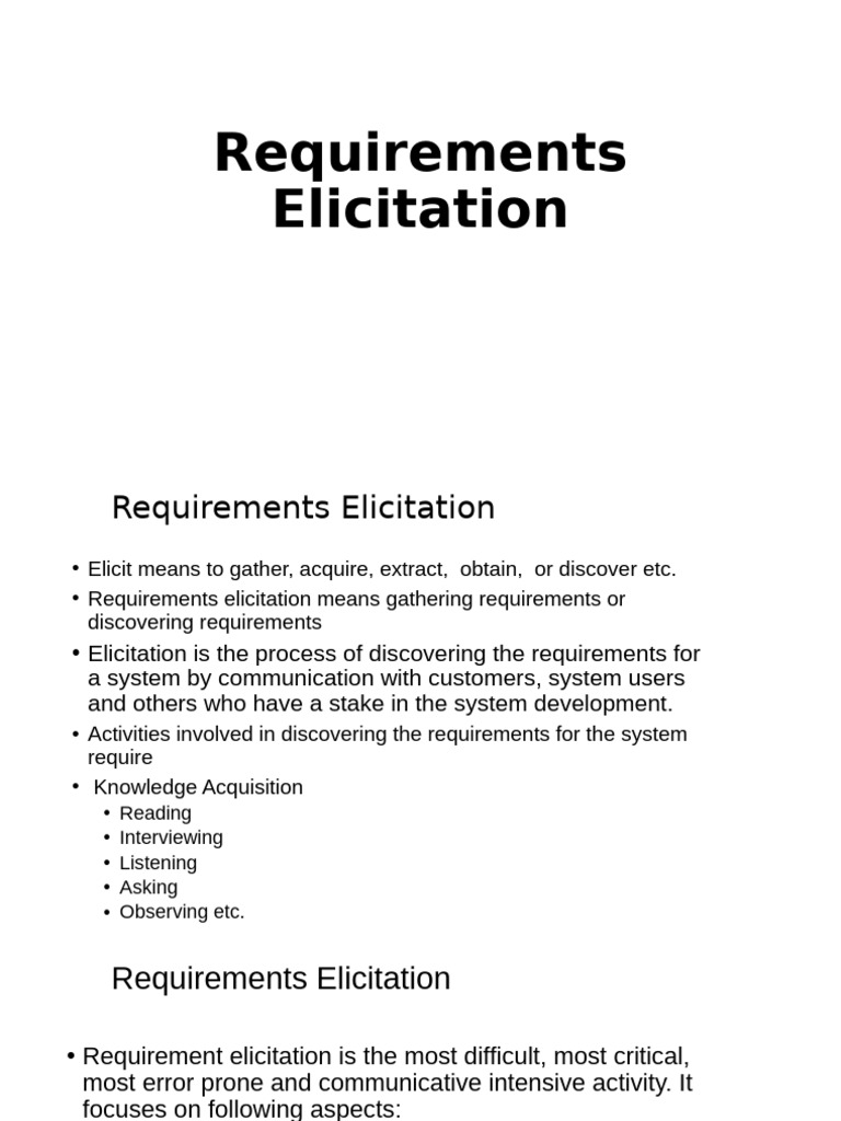 Requirements Elicitation Techniques Guide | PDF | Usability | Brainstorming