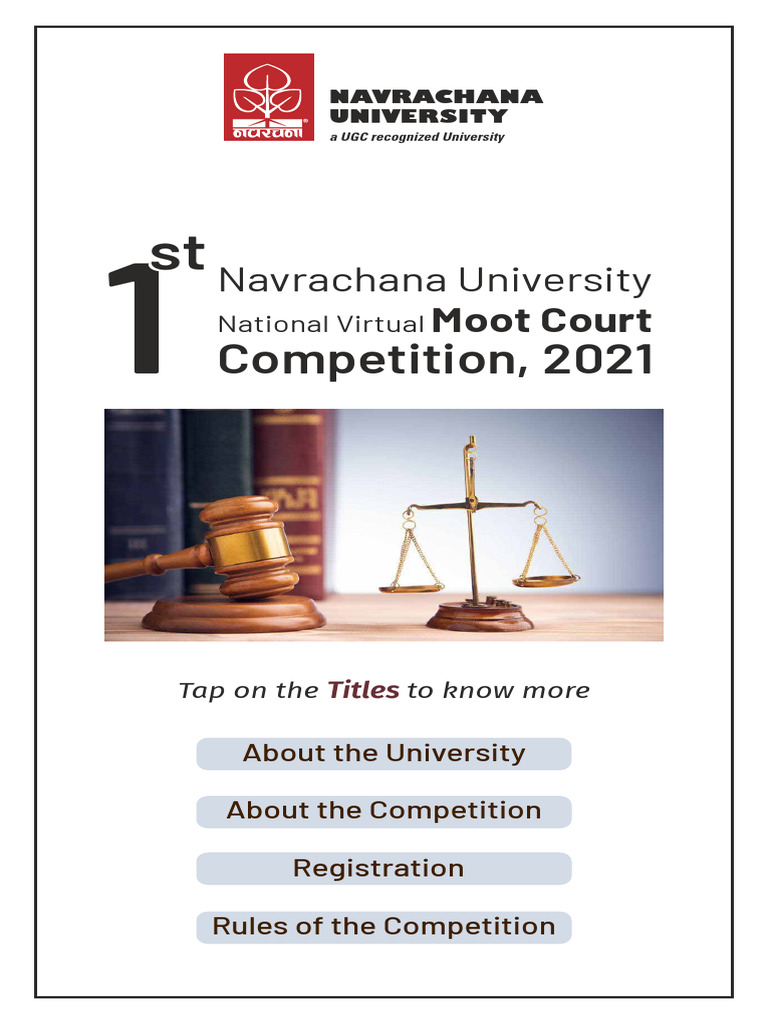 Brochure of Moot Court Competition PDF | PDF | Justice | Crime & Violence