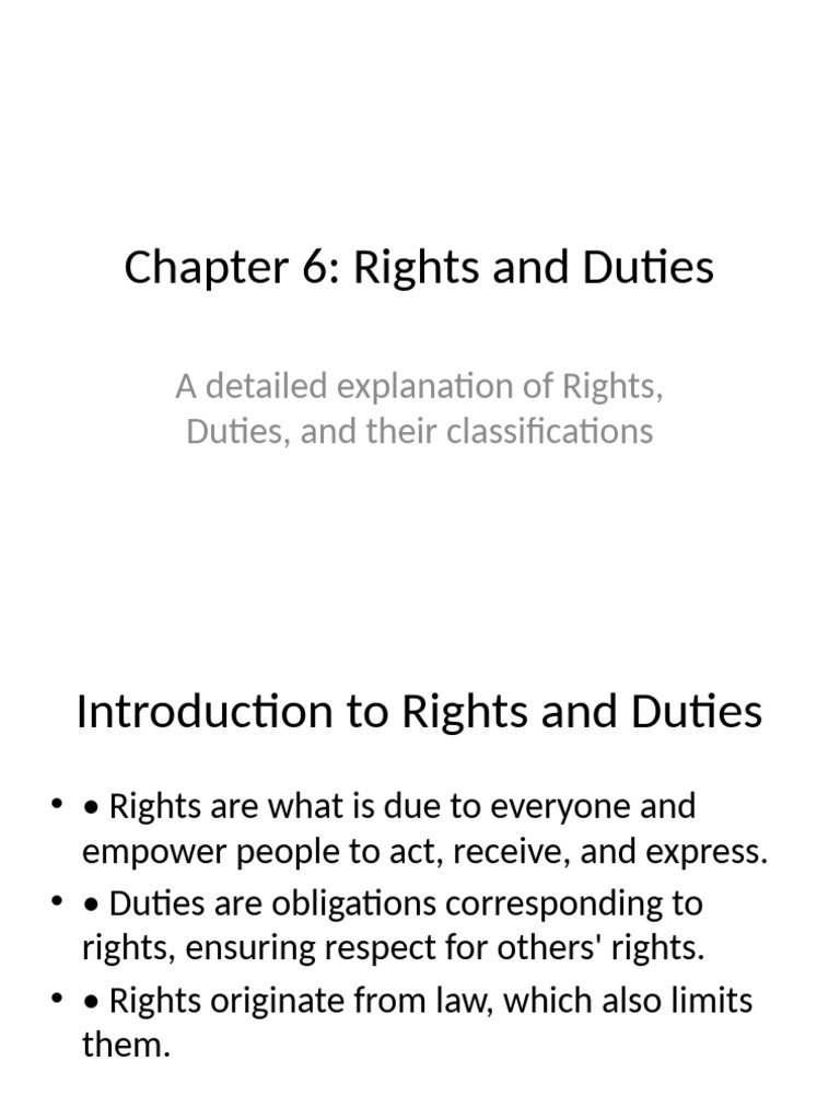 Understanding Rights and Duties Explained | PDF | Justice | Crime ...