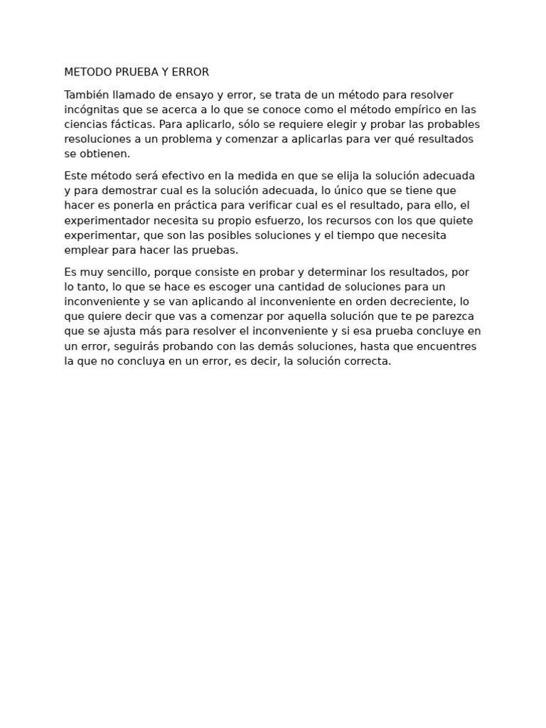 Metodo Prueba y Error | PDF