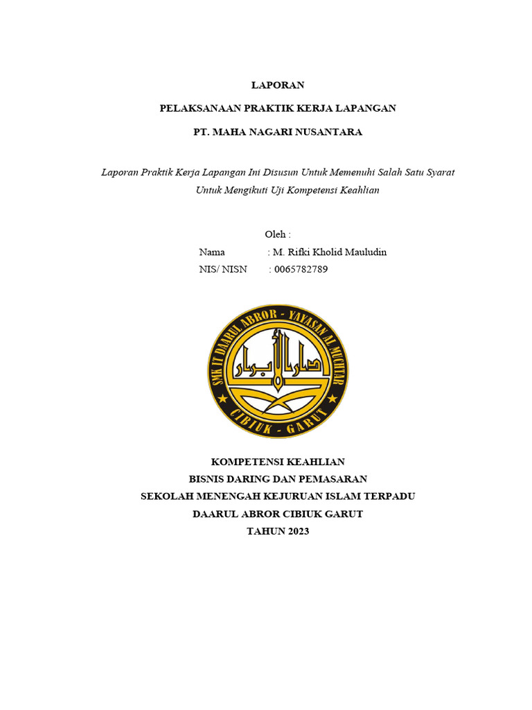 Laporan PKL Fix | PDF