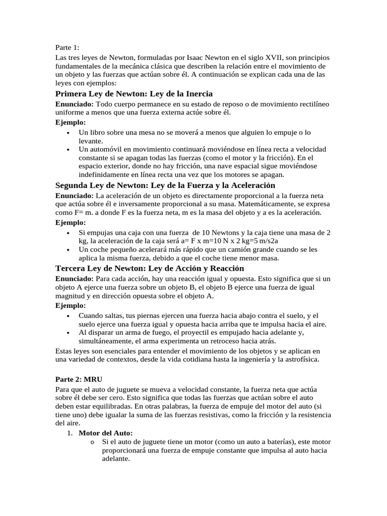 Leyes de Newton y Movimiento en Rampas | PDF | Fuerza | Las leyes del ...