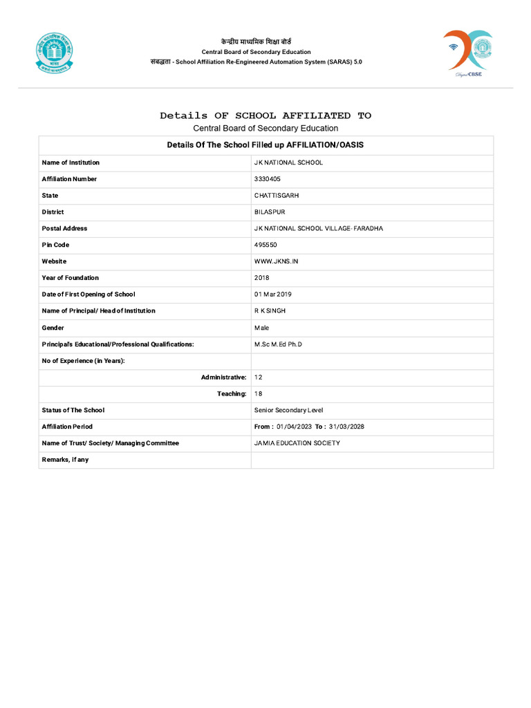 JK National School | PDF