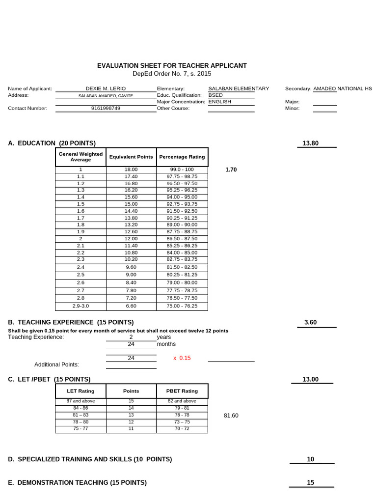 ELEM-FORMS-for-Teacher-1-Applicants-_PKES-Copy | PDF | Teachers | Teaching