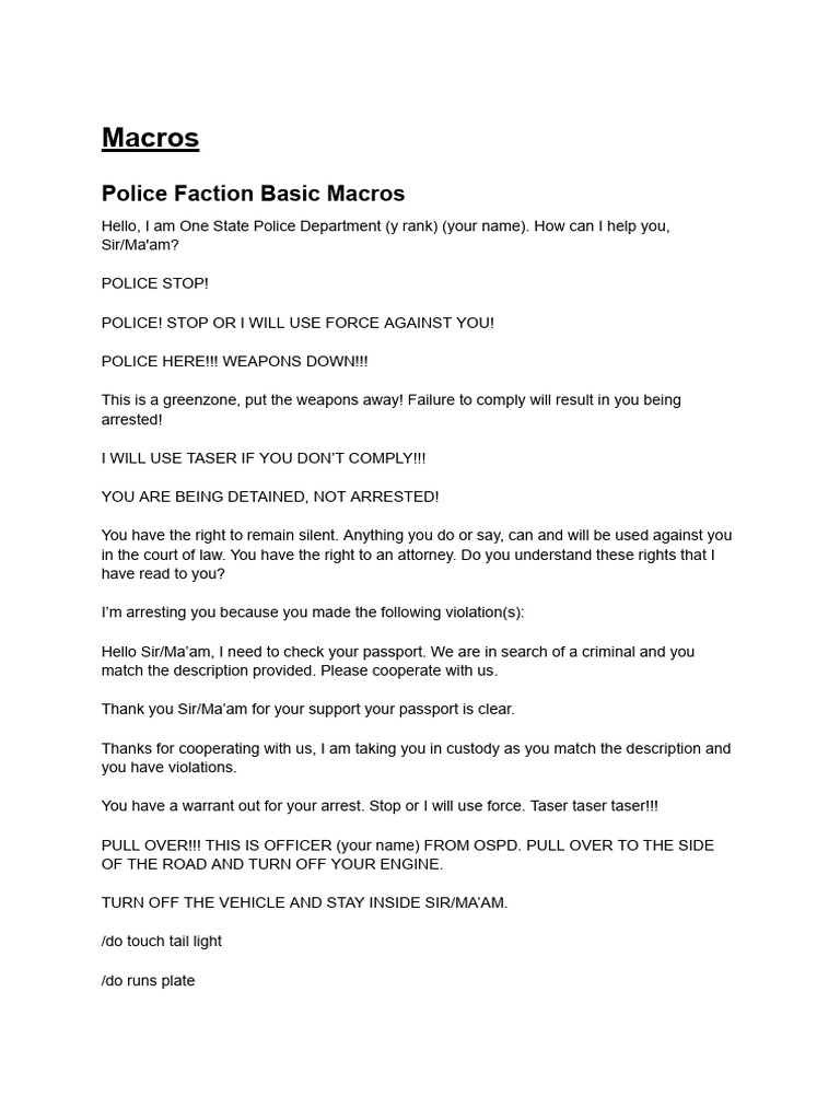 Welcome Guide For Rookies | PDF | Police | Arrest