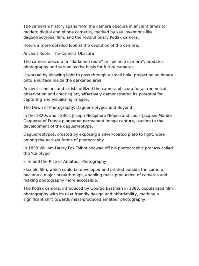 Facts About Camera Really Amazing | PDF