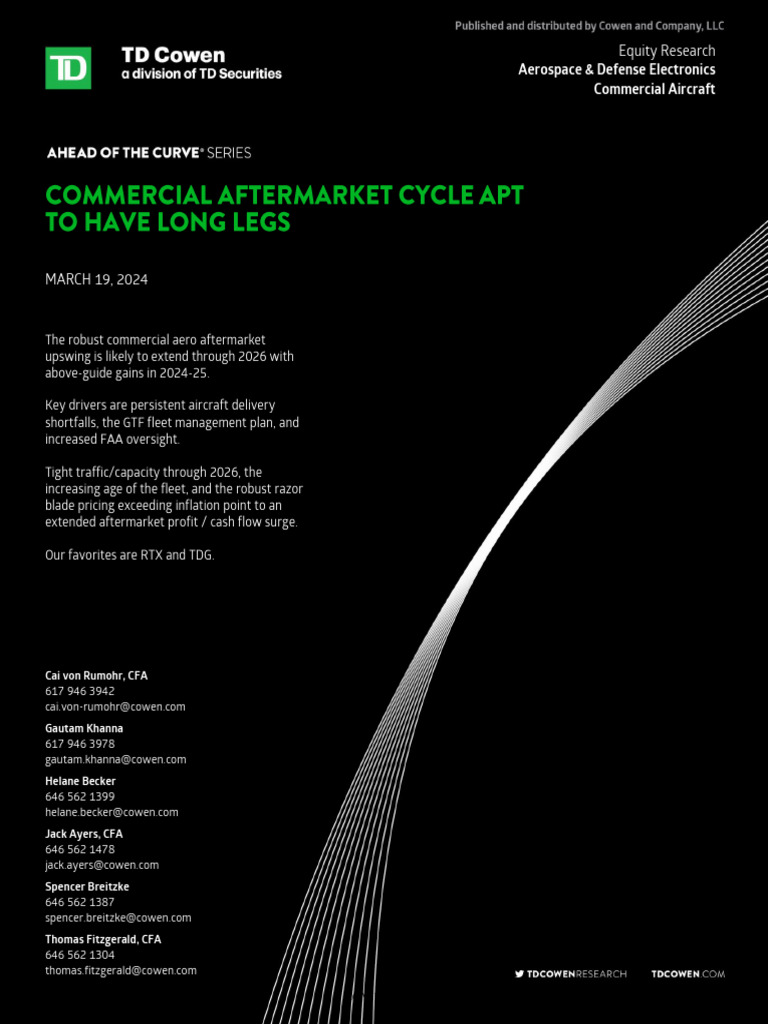Commercial Aftermarket Cycle Apt To Have Long Legs - Ahead of The Curve ...