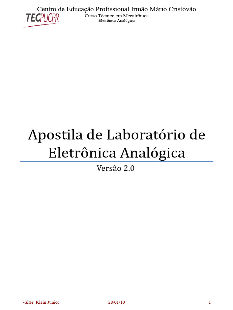 Apostila ELN ANALOGICA | PDF | Retificador | Diodo