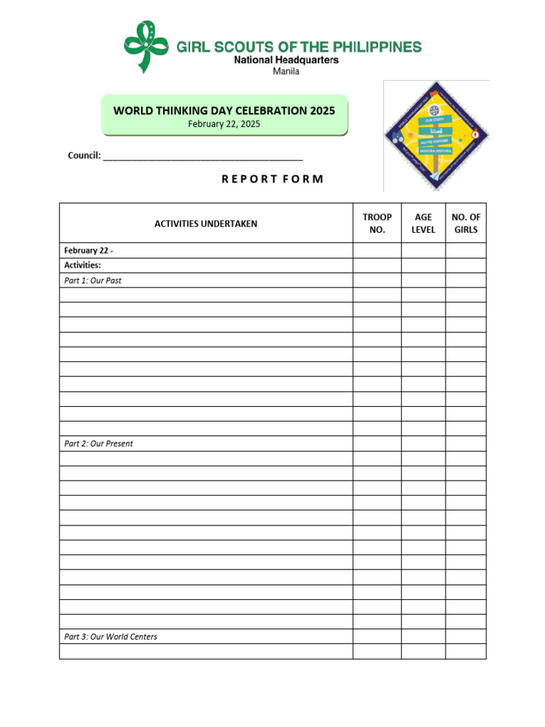 WTD 2025 Report Form Attachment B | PDF