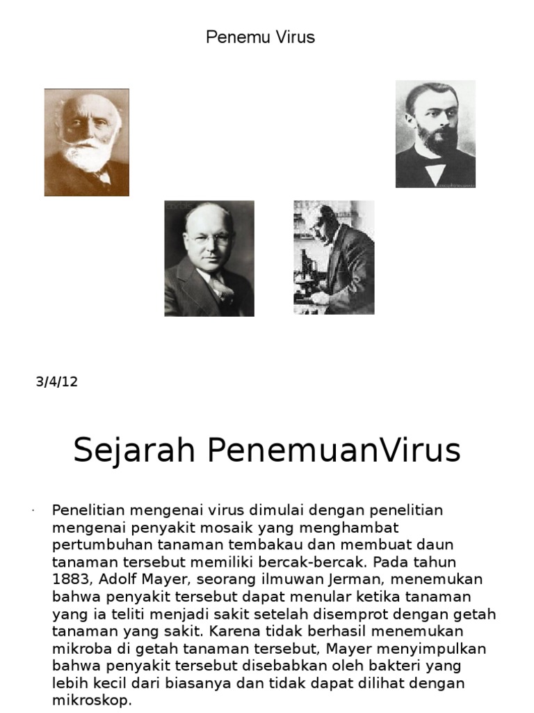 Sejarah Penemuan Virus | PDF