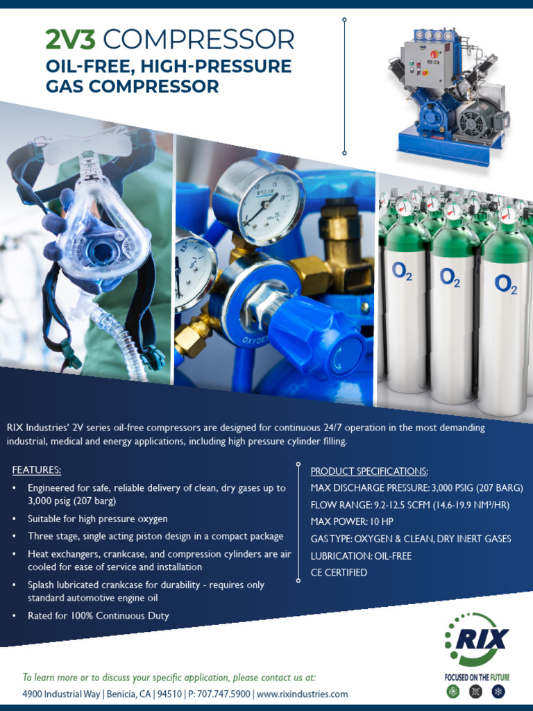 2V3 Oil-Free High-Pressure Compressor | PDF | Mechanical Engineering ...
