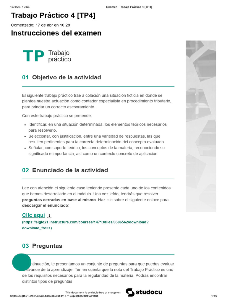 TP 4 IMPUESTOS III NOTA 75% (TP4) | PDF | Multa (pena) | Impuestos