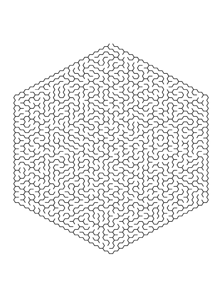 Hexagonal Sigma Maze With 20 Cells Side | PDF