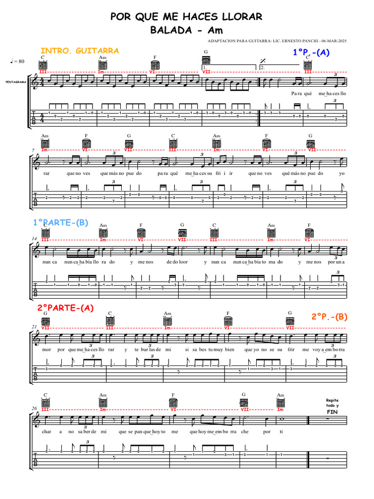 Por Que Me Haces Llorar - 11-Mar-2025 | PDF