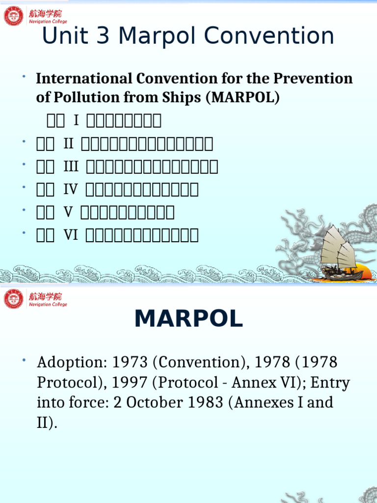 Chapter Three Marpol | PDF | Human Impact On The Environment ...