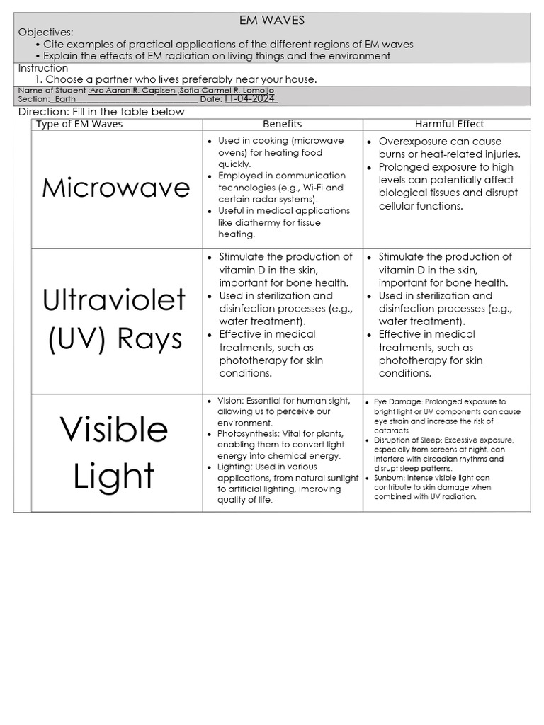 For Earth Assignment EM Waves Plane Mirror PDF | PDF | Electromagnetic ...