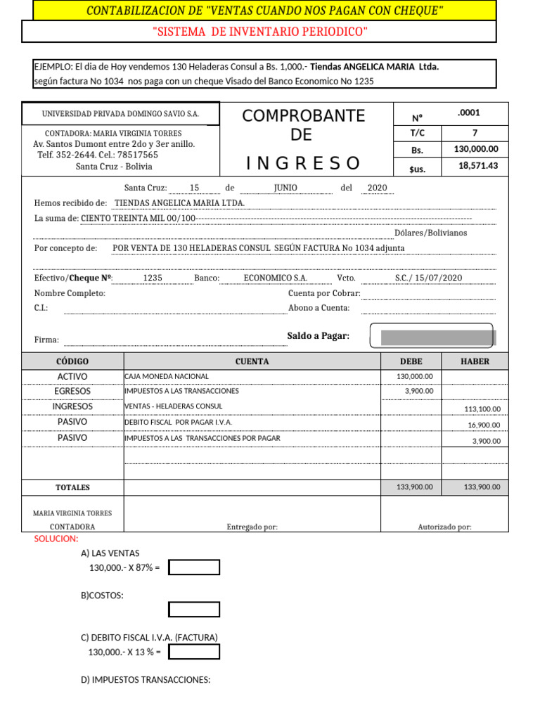 Comprobante de Ingreso | PDF | Impuesto al valor agregado | Factura