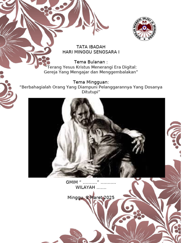 Tata Ibadah Hari Minggu Sengsara I 9 Maret 2025 | PDF
