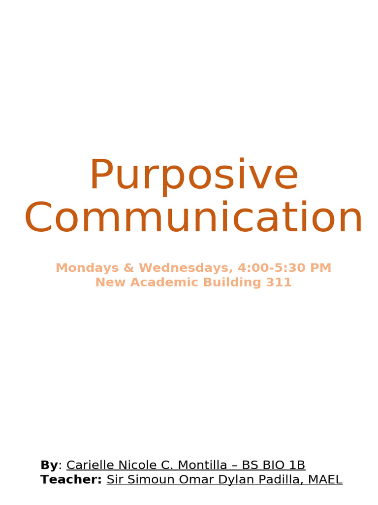 Purposive Communication Notes | PDF