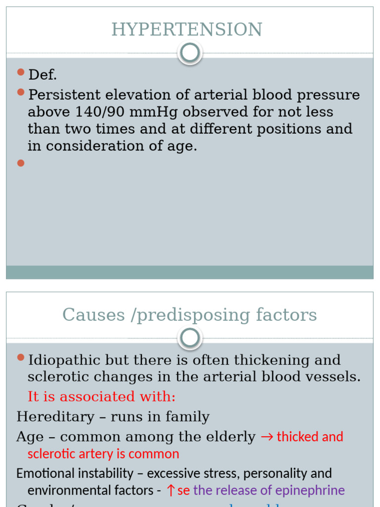 Understanding Hypertension: Causes & Management | PDF | Hypertension ...