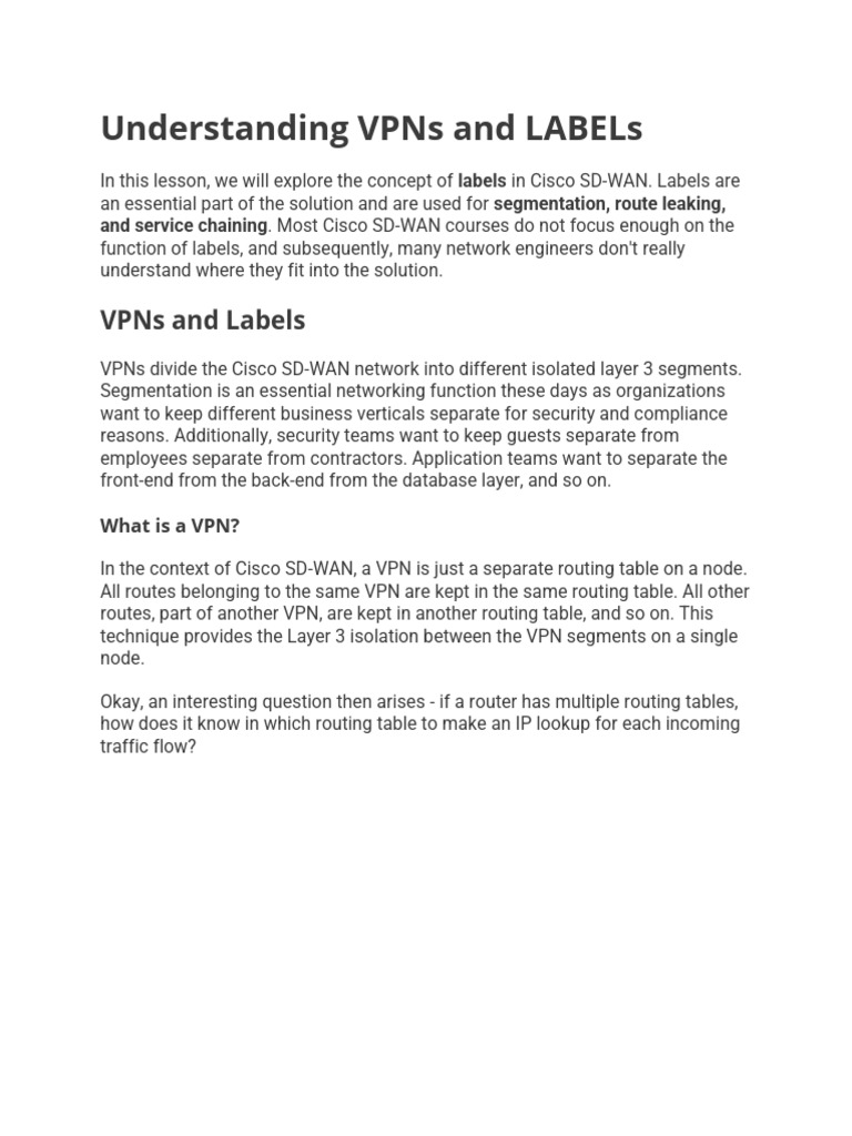 Top Understanding VPNs and LABELs | PDF | Router (Computing) | Internet ...