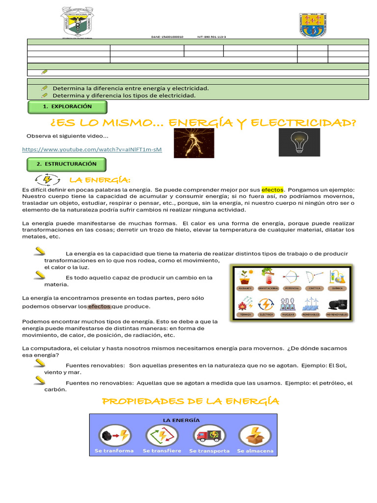 Energía y Electricidad: Conceptos Clave | PDF | Electricidad | Relámpago